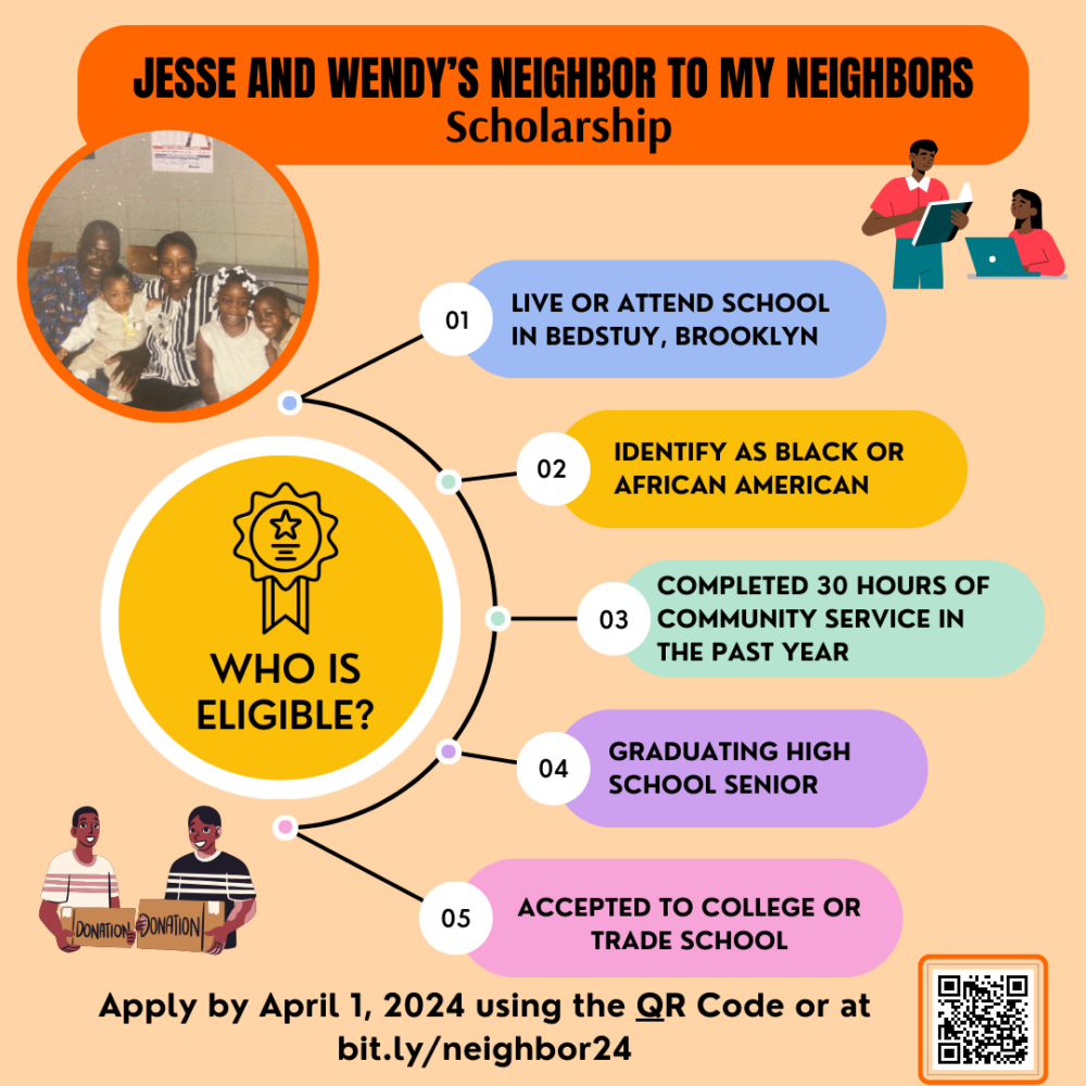 Jesse and Wendy's "Neighbor To My Neighbors" Educational Advancement ...